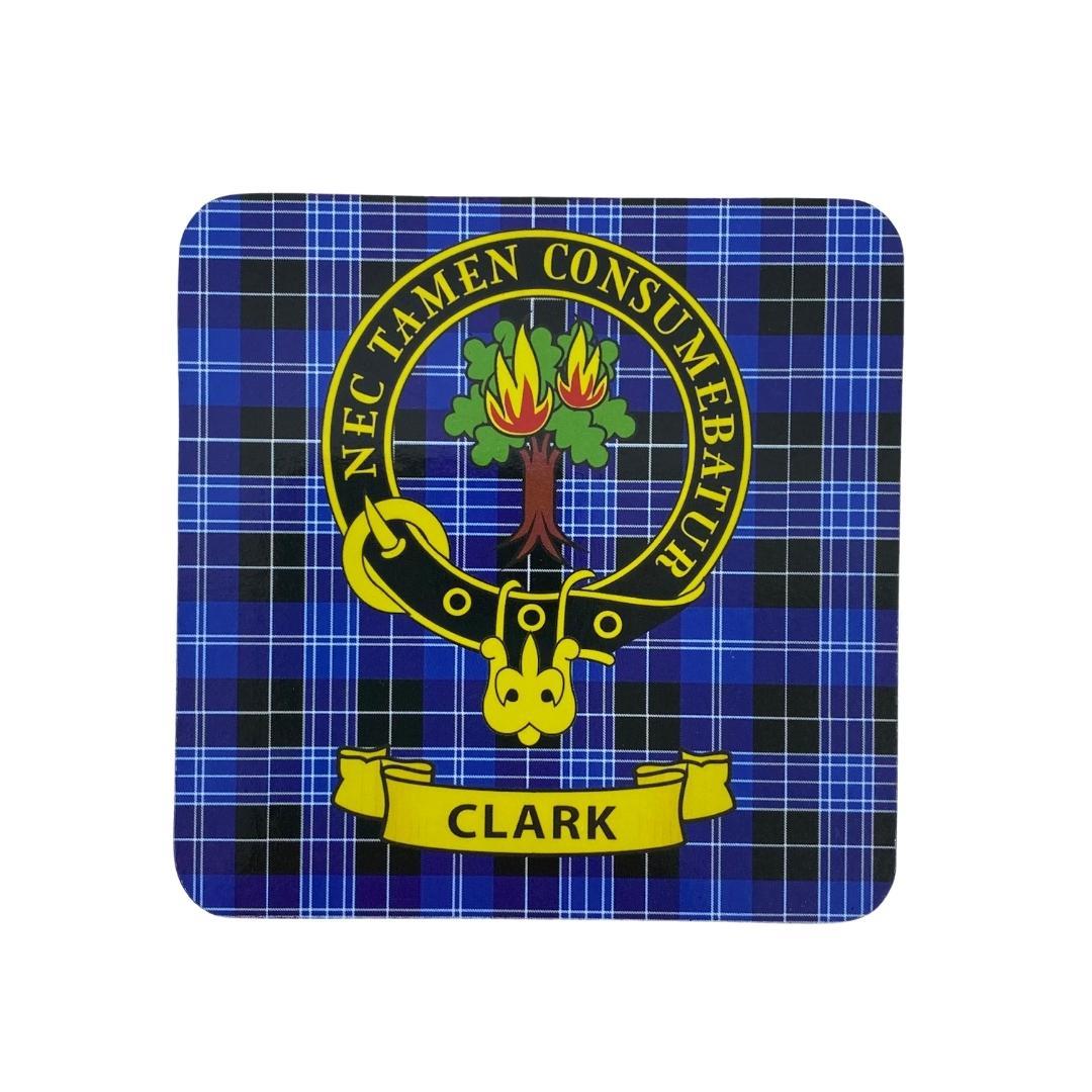 Clark Clan Crest Cork Coaster | Scottish Shop