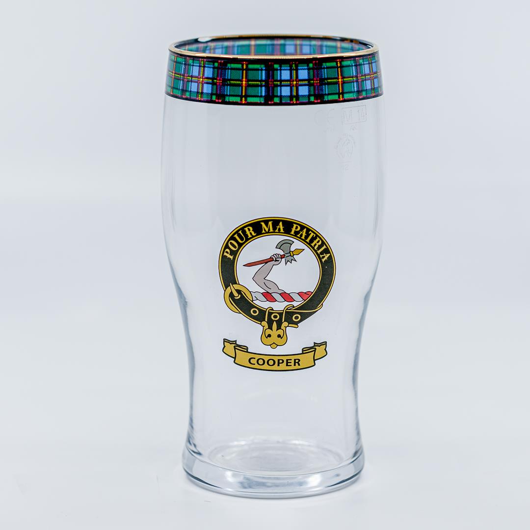 Cooper Clan Crest Pint / Beer Glass | Scottish Shop