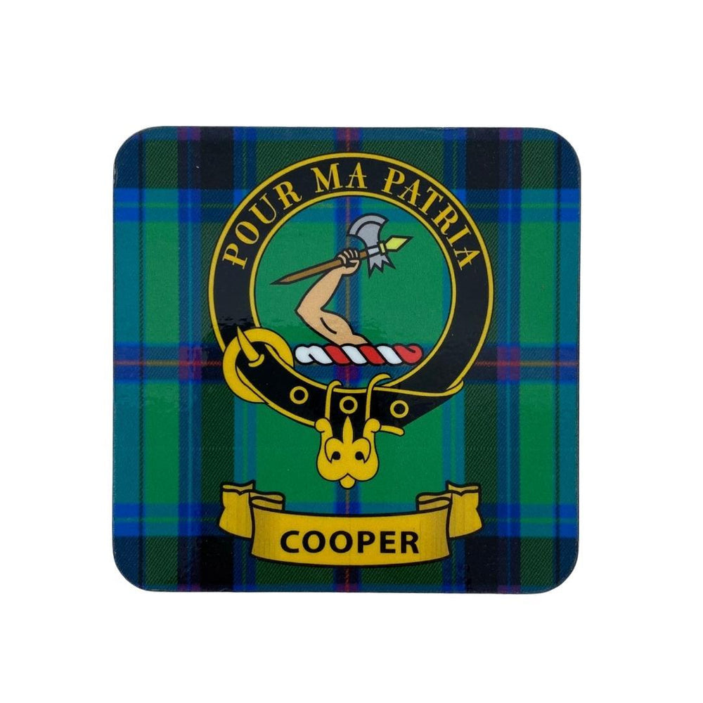 Cooper Clan Crest Cork Coaster | Scottish Shop
