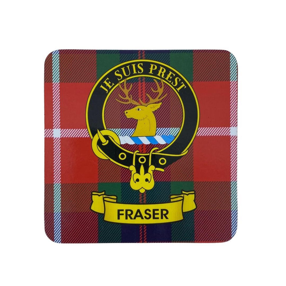 Fraser Clan Crest Cork Coaster | Scottish Shop