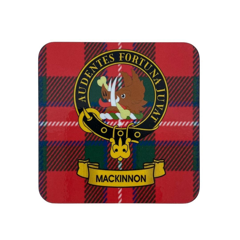 MacKinnon Clan Crest Cork Coaster | Scottish Shop